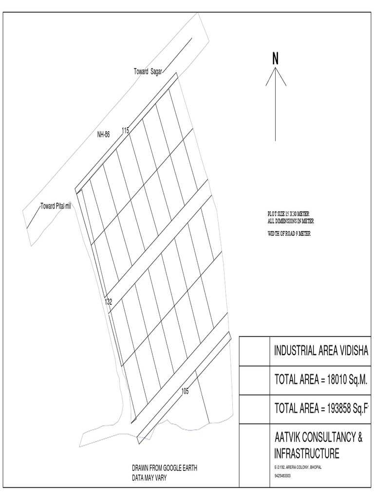 Proposed Layout for an Industrial Area in Vidisha, Madhya Pradesh ...
