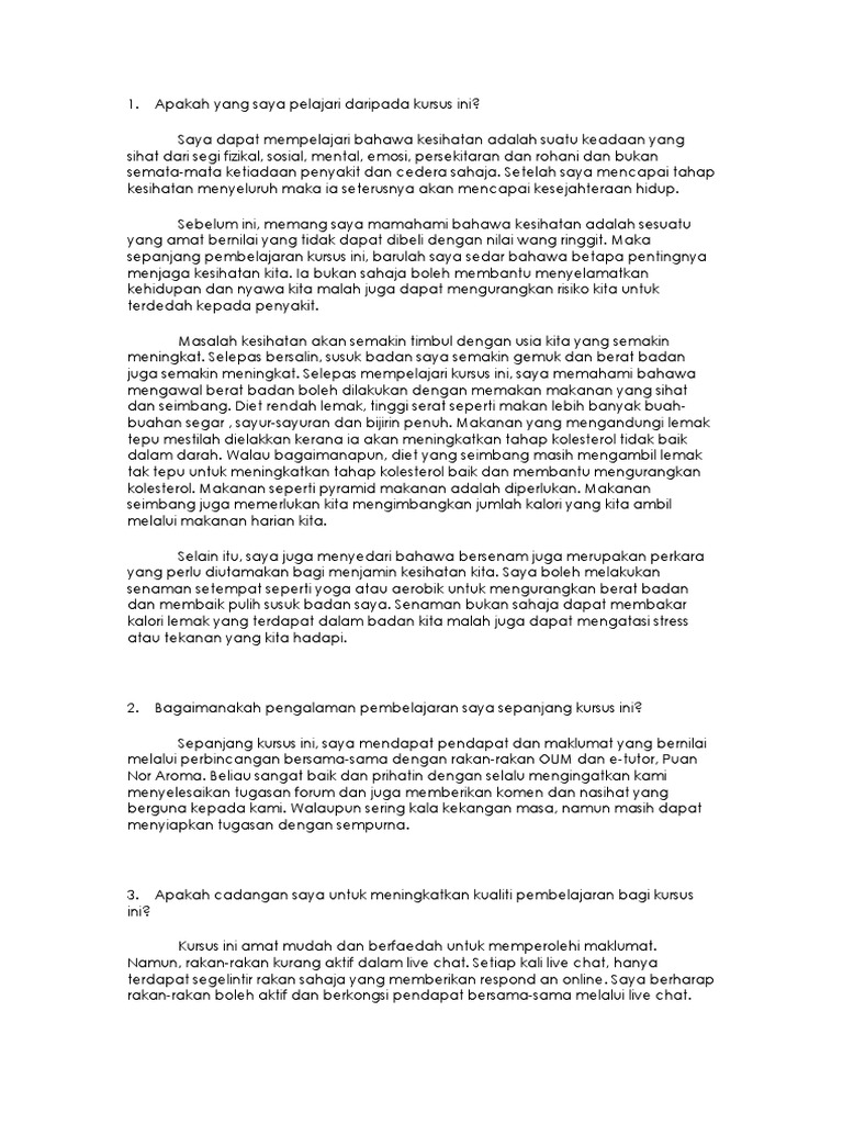 Laporan Refleksi MPU 3313 | PDF