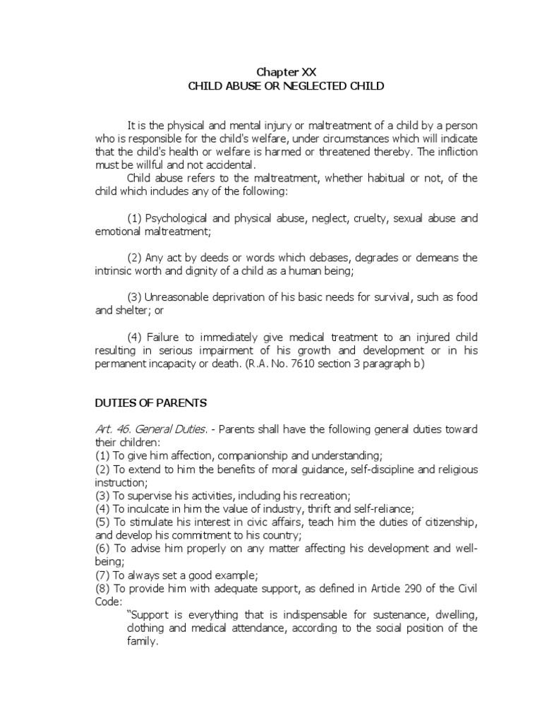 Chapter 20 Narrative Report | PDF | Child Abuse | Behavioural Sciences