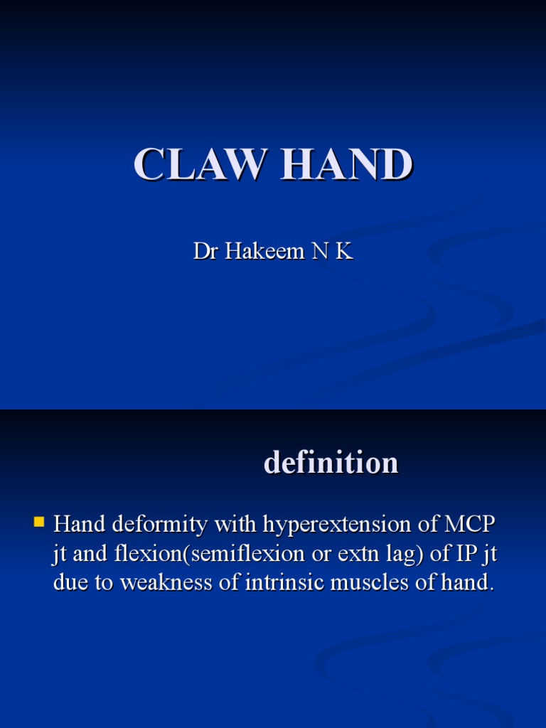 Claw Hand | PDF | Hand | Thumb