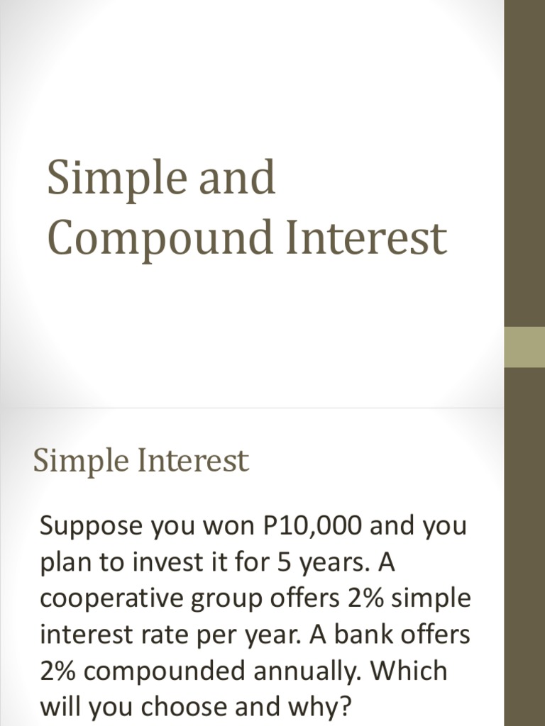 Simple and Compound Interest | PDF | Interest | Present Value