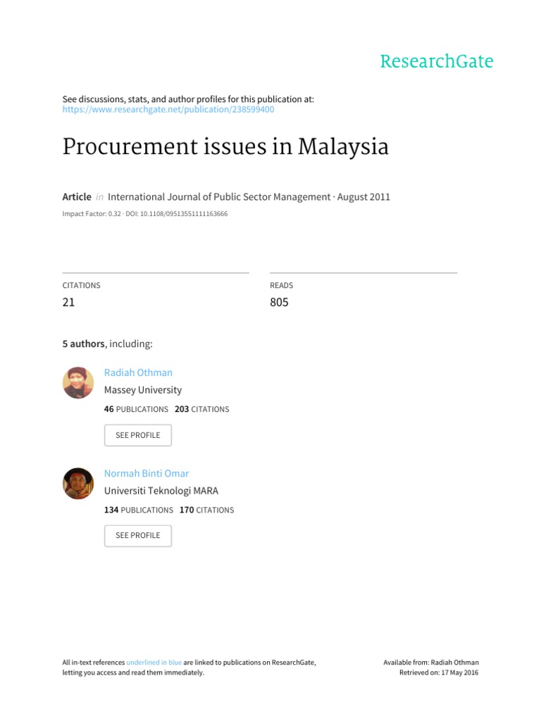 Procurement Issues | PDF | Transparency (Behavior) | Procurement