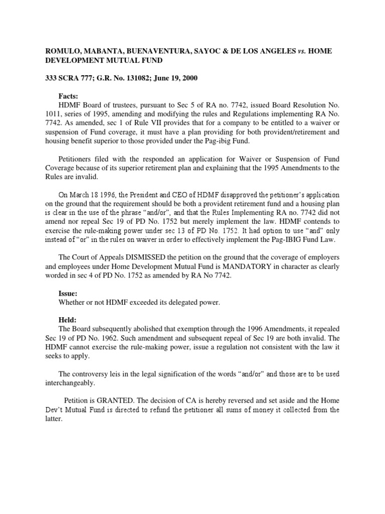 Romulo, Mabanta, Buenaventura, Sayoc & de Los Angeles vs. Home ...