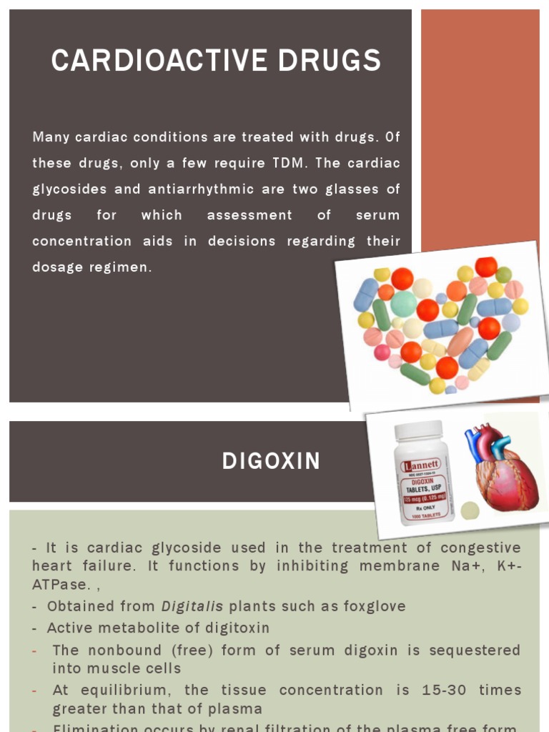 Group 4 - Cardioactive Drugs and Antibiotics CC3 | PDF | Medical ...