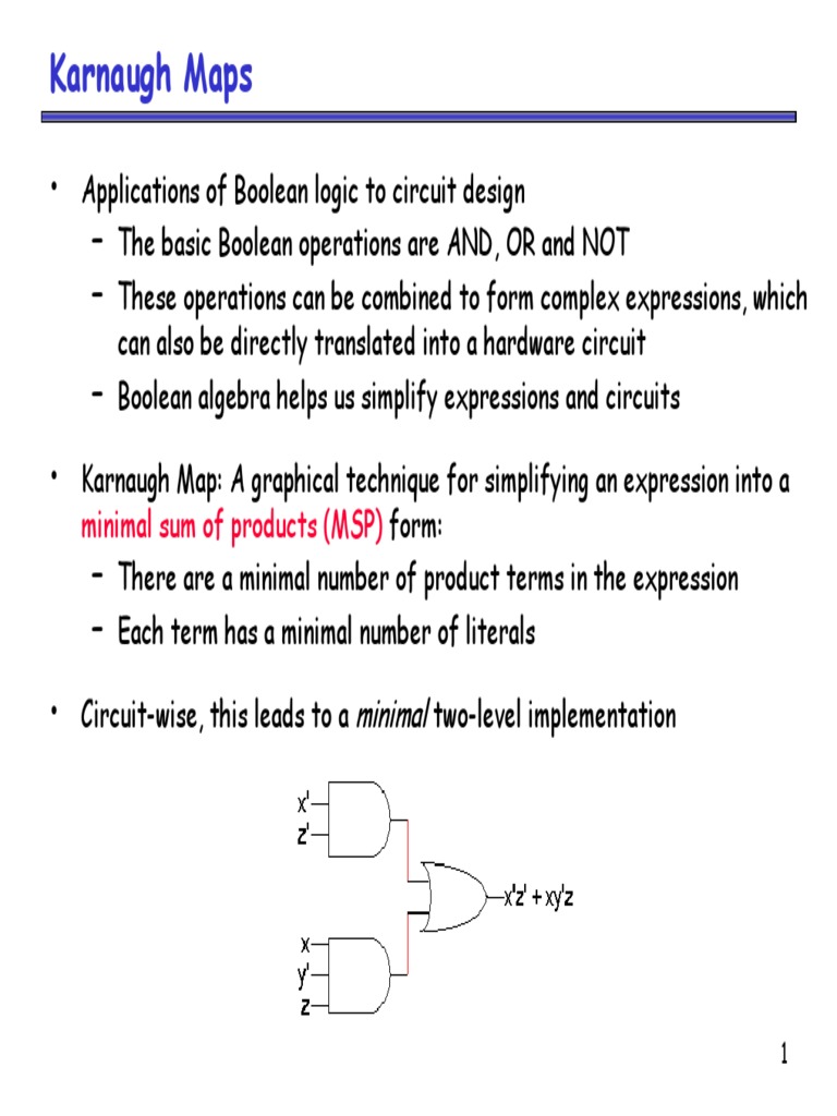 Week 3 Karnaugh Maps PDF | PDF | Boolean Algebra | Teaching Mathematics