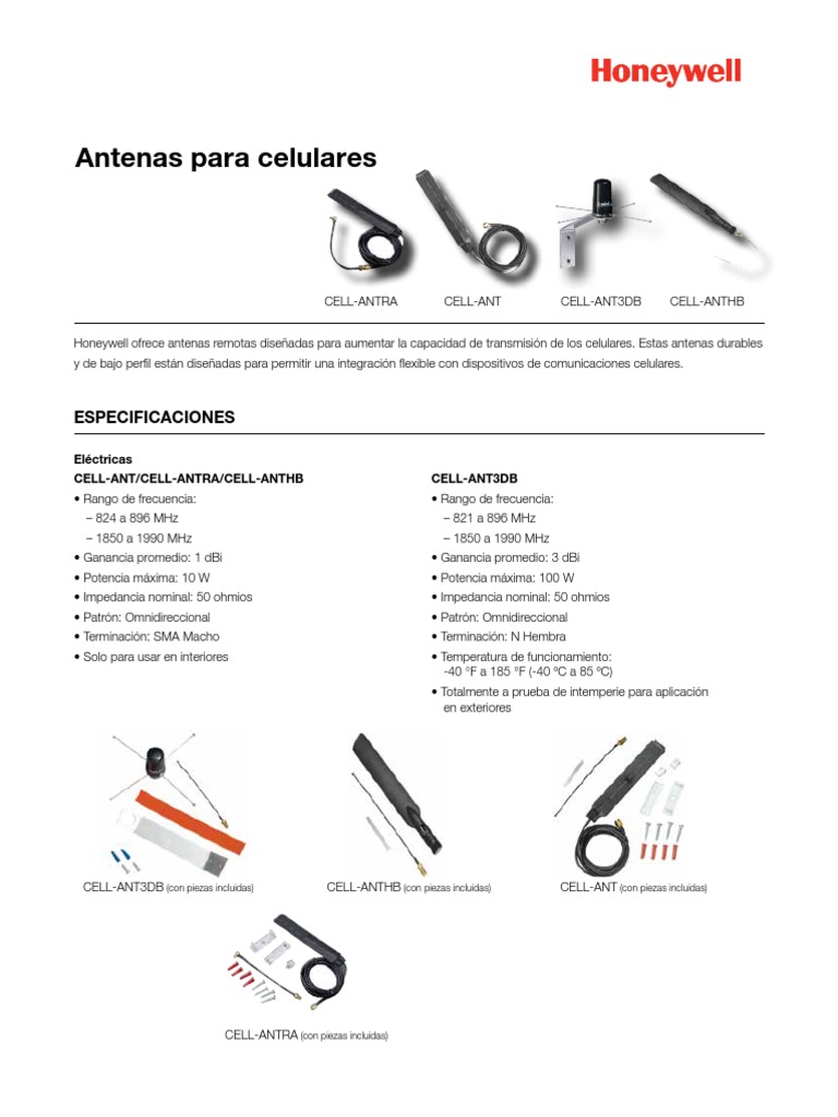 Cellular Antennas Data Sheet | PDF | Cable coaxial | Radio