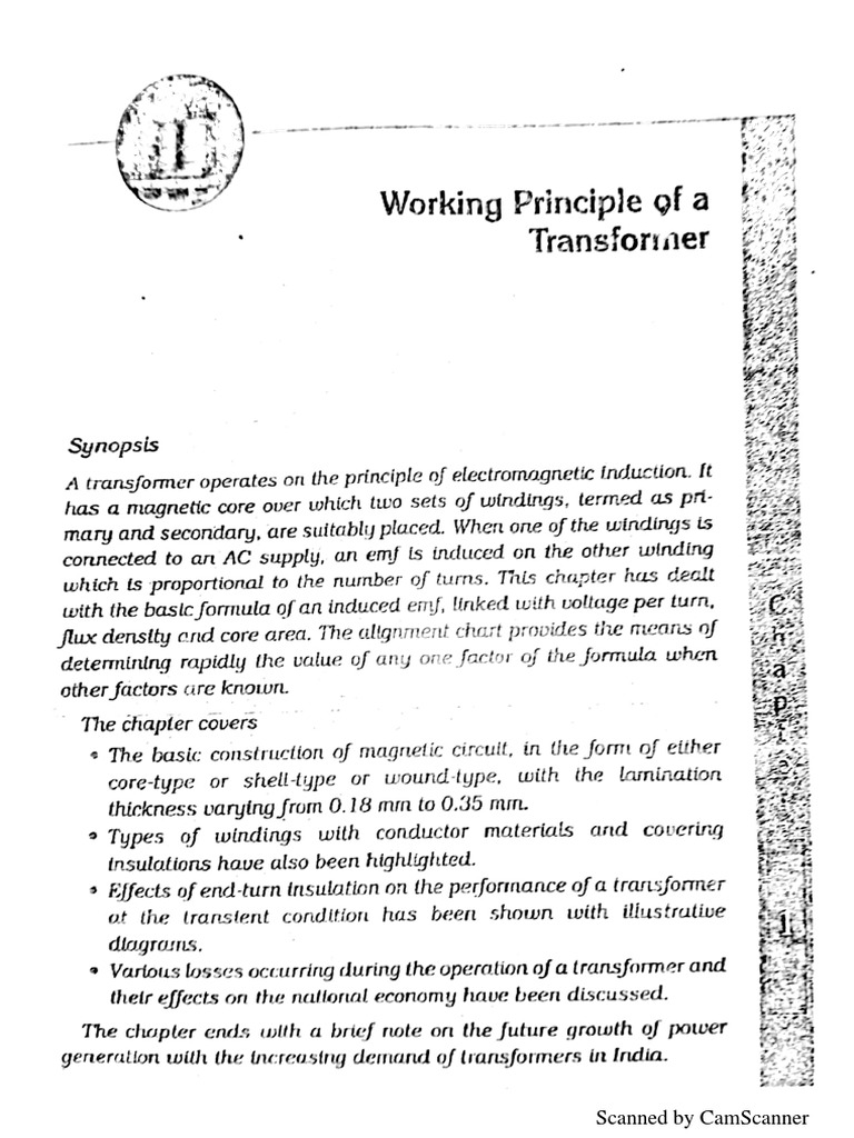 Chap 1 Working Principle of A Transformer - Design of Transformers - by ...