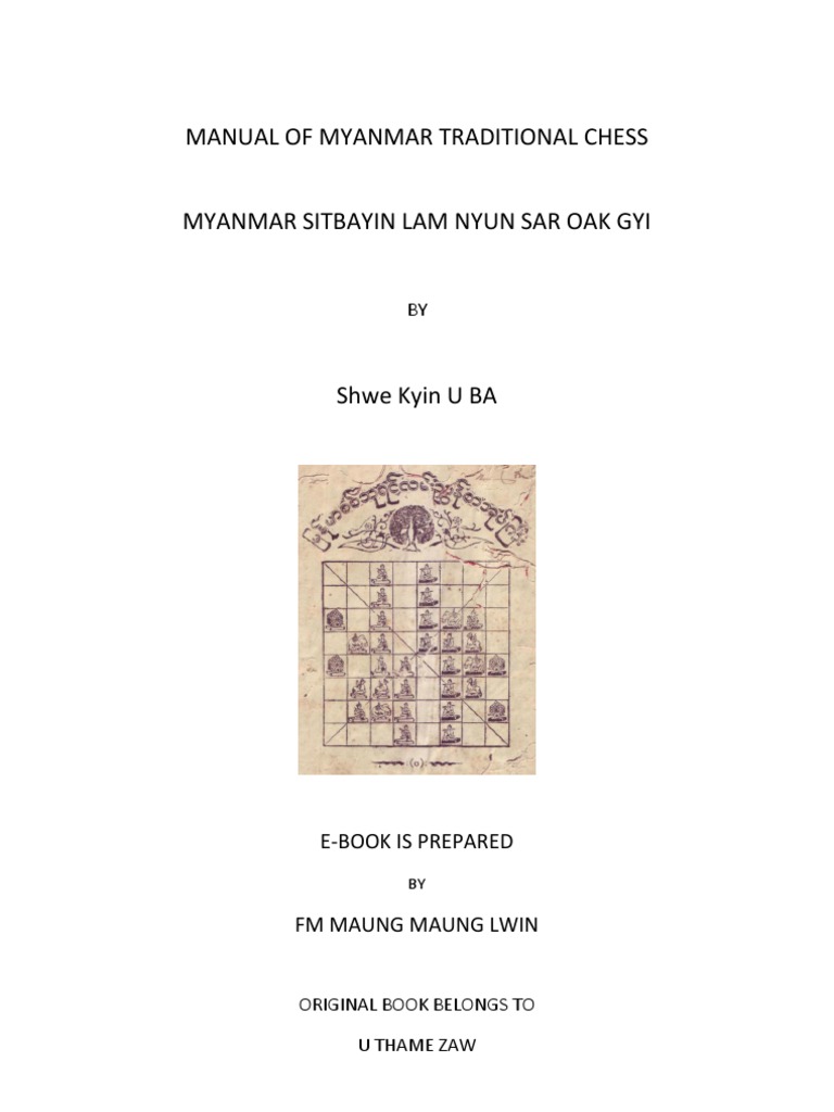 Myanmar Traditional Chess Manual | PDF | Myanmar | Chess