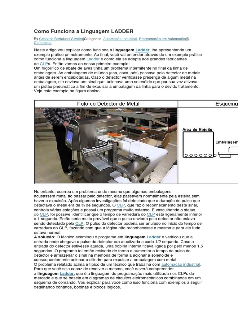 Como Funciona A Linguagem LADDER | PDF | Controlador Lógico Programável ...