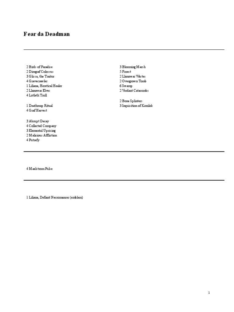 A Fearsome Graveyard-Focused Black-Green Midrange Deck Utilizing ...