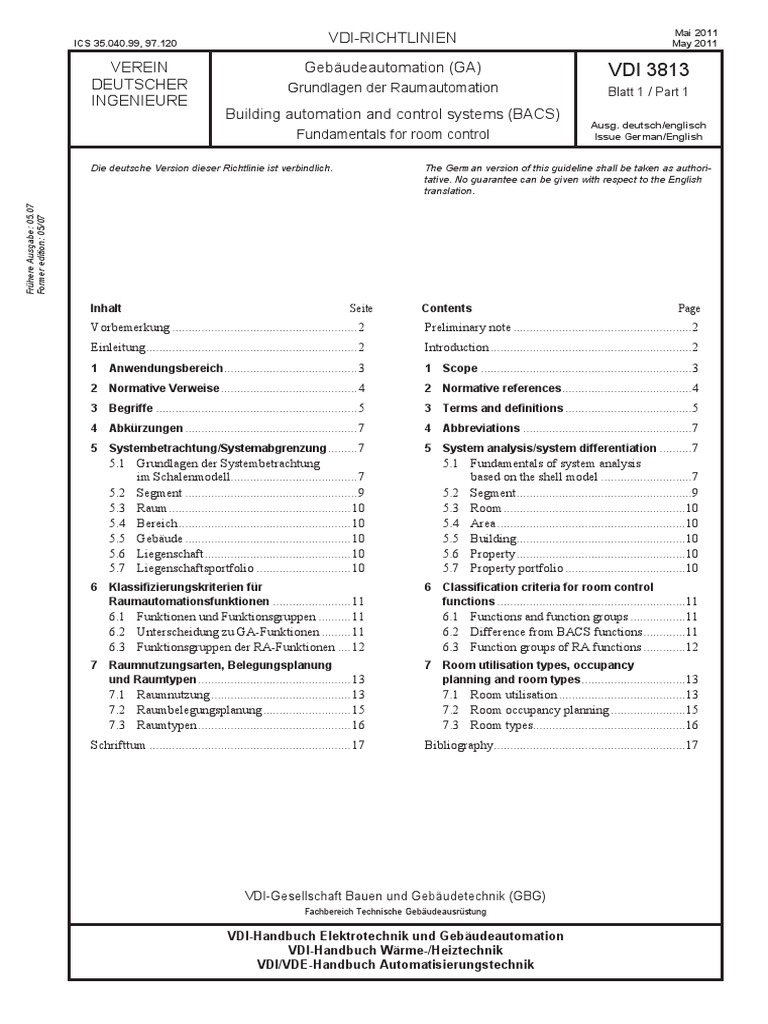 VDI 3813 Blatt-1 2011-05 | PDF