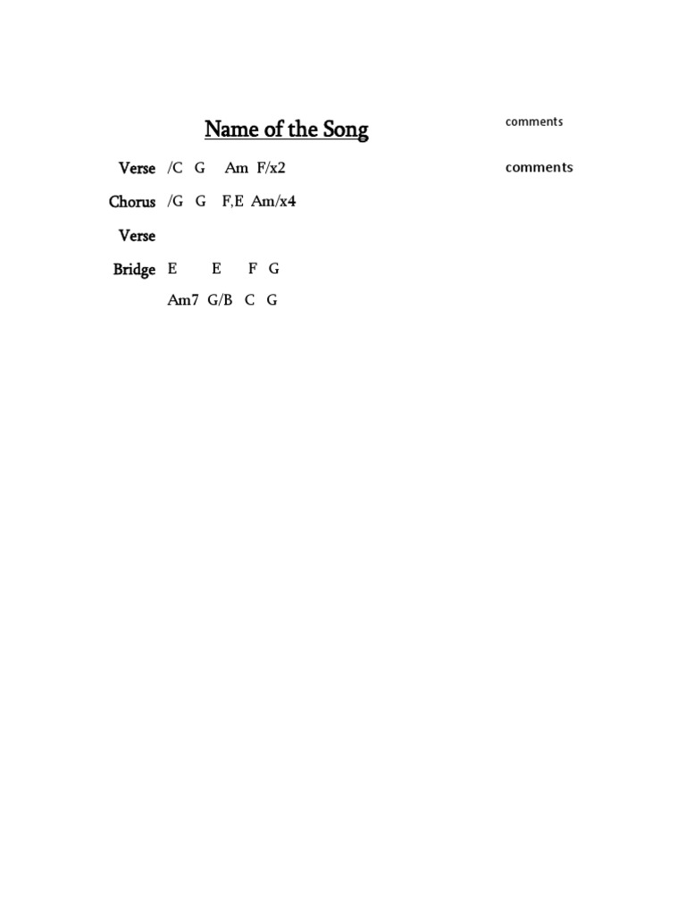Song Structure and Chords Guide | PDF
