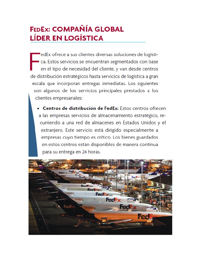 Fedex - Compañía Global Líder en Logística | PDF