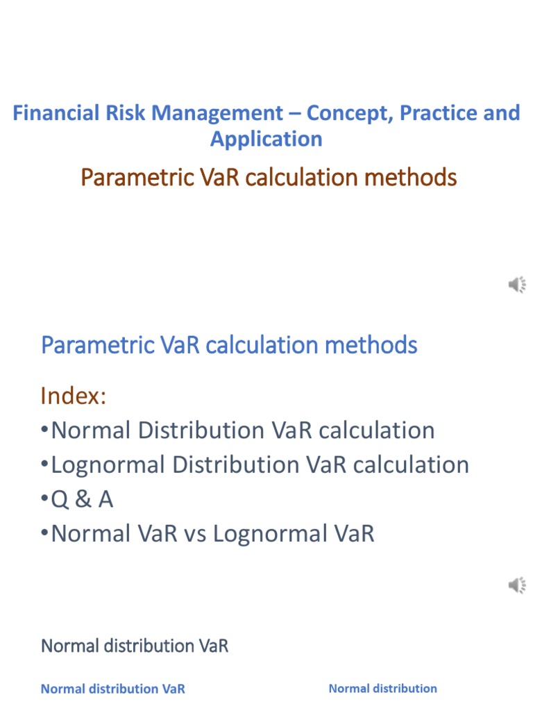Parametric VaR Methods | PDF | Normal Distribution | Volatility (Finance)