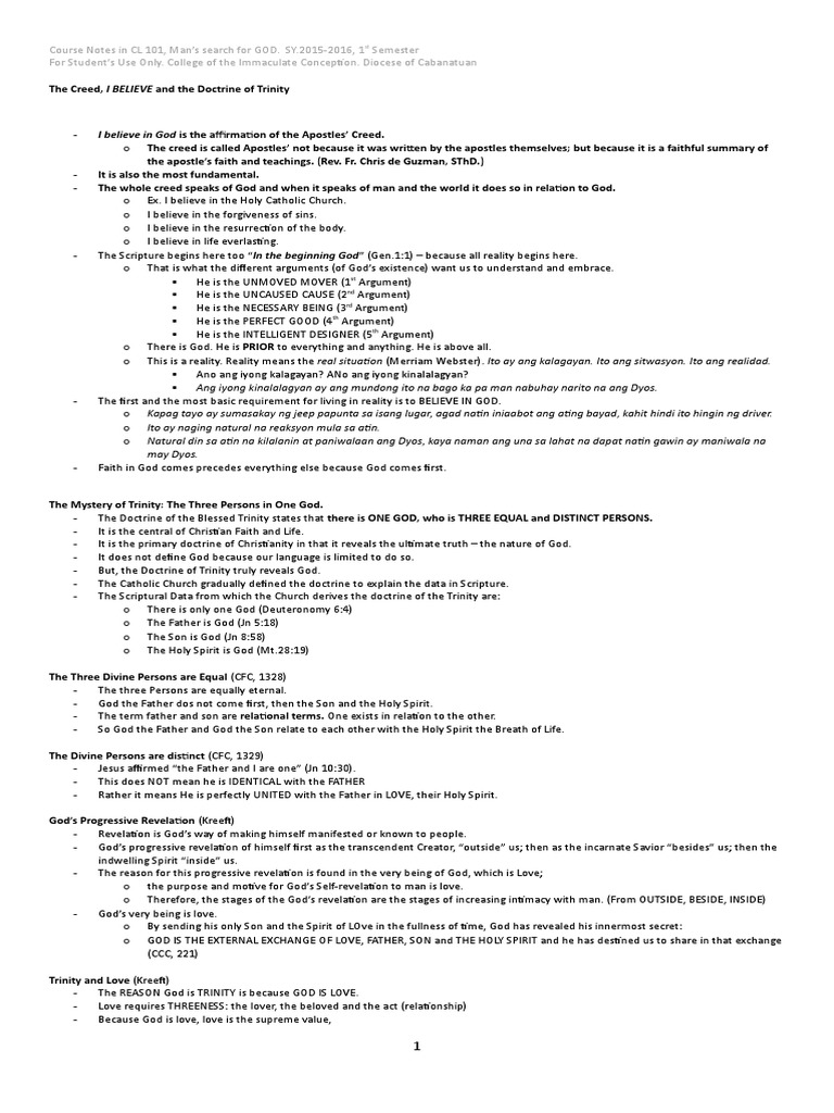 The Trinity | Download Free PDF | God In Christianity | God The Father