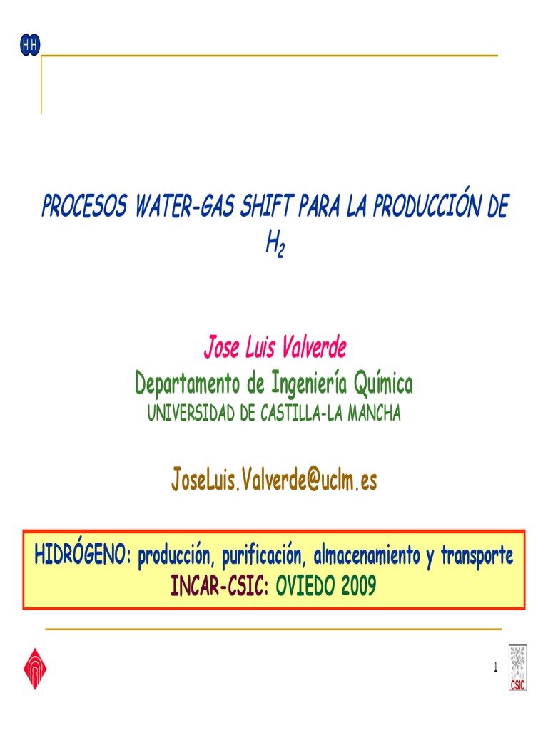 Water Gas Shift Reactor HYSYS Inc | PDF | Sustancias químicas | Química