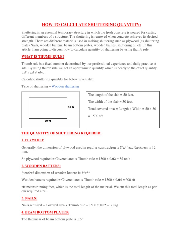 FORMWORK CALCULATION.pdf | Civil Engineering | Building Materials