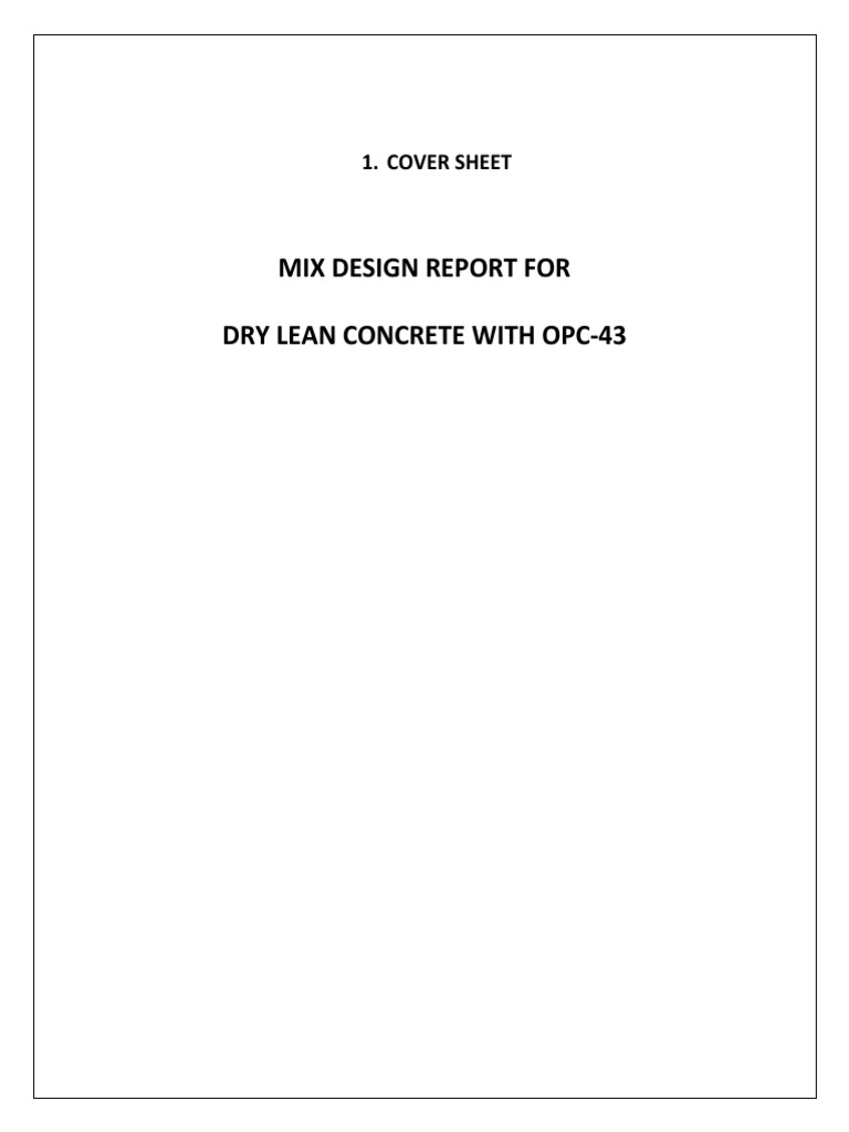 Mix Design DLC-Del | PDF | Construction Aggregate | Concrete