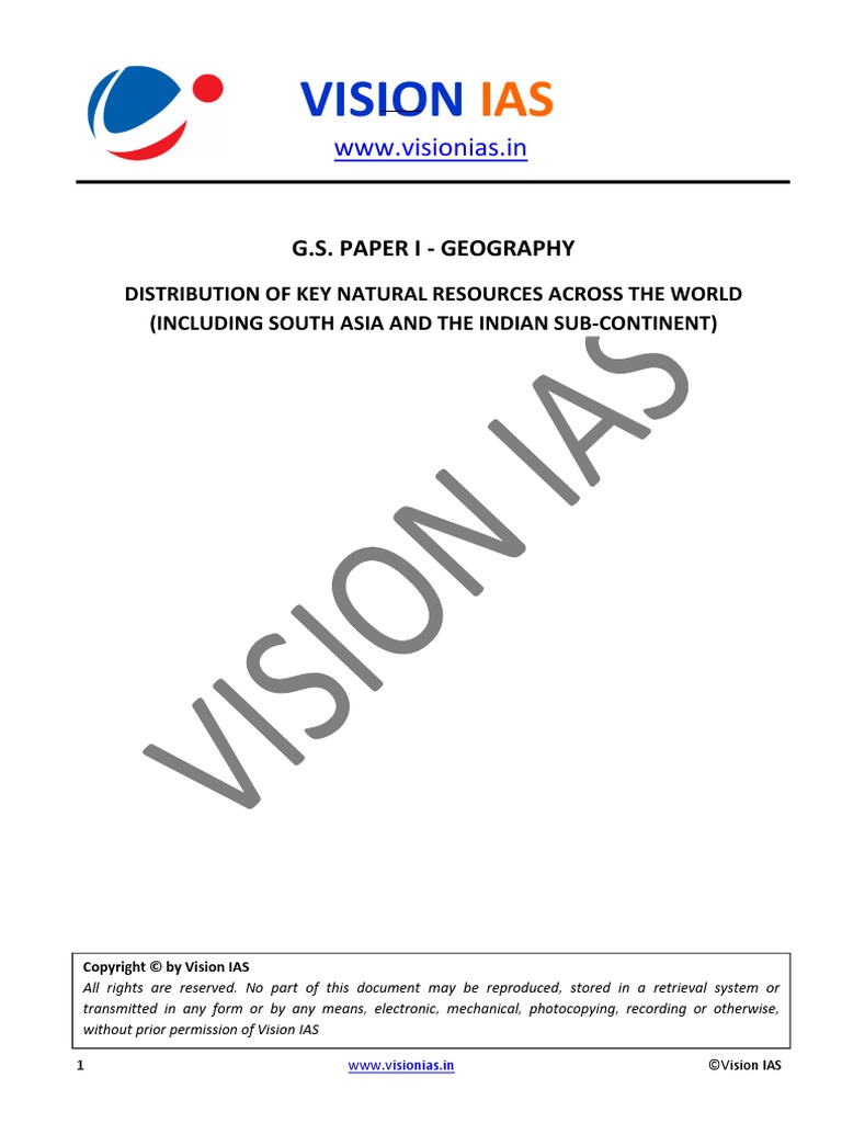 Distribution of Key Natural Resources | PDF | Petroleum | Natural Gas