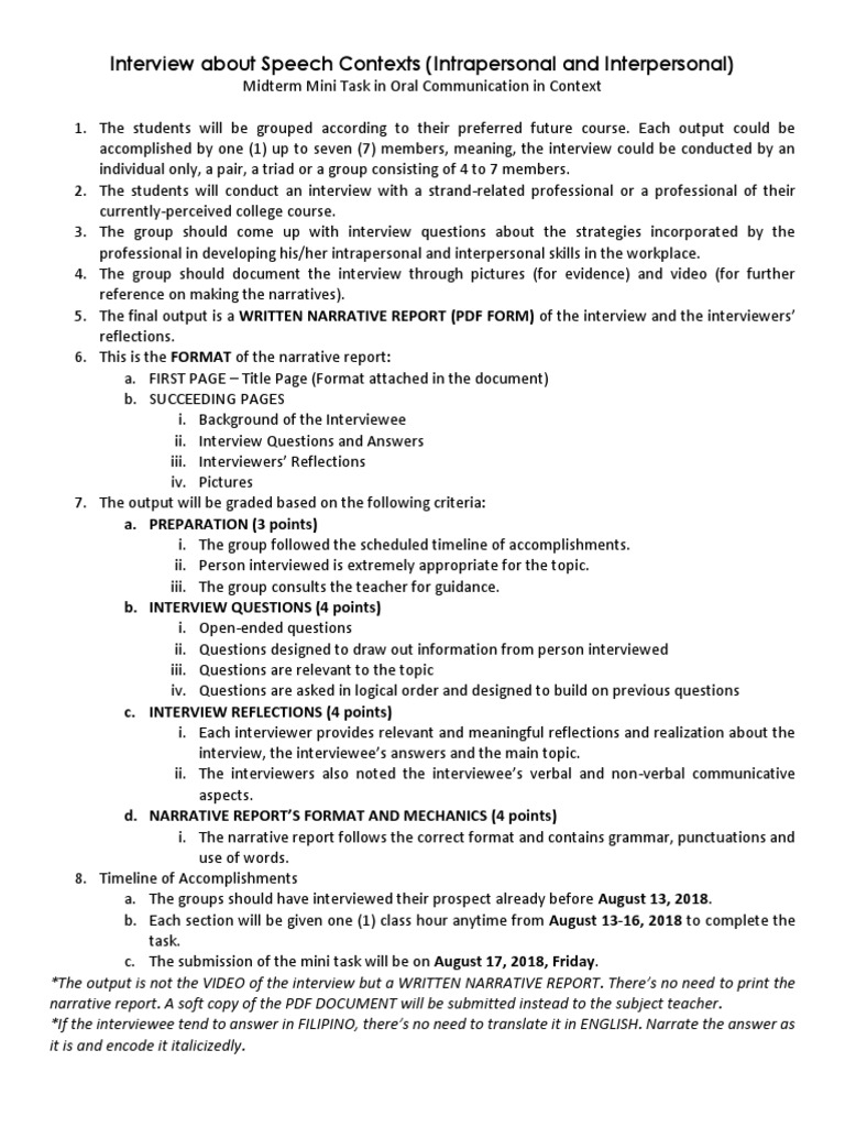 Interview on Intrapersonal and Interpersonal Skills | PDF | Interview ...