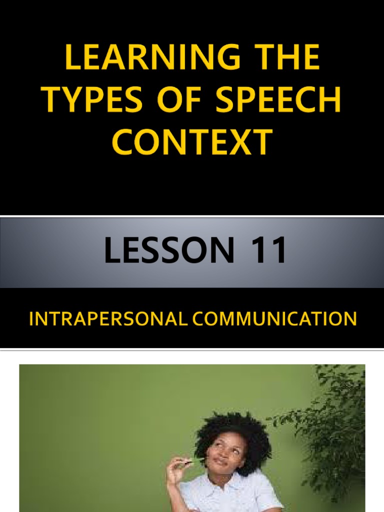 Learning The Types of Speech Context | PDF | Interpersonal ...