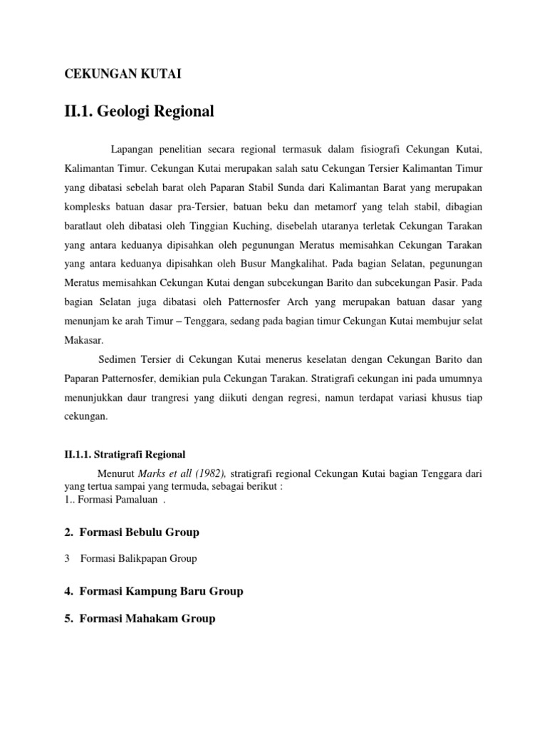 Stratigraphy and Structure of the Kutai Basin | PDF