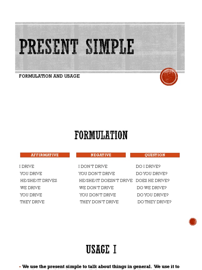 Present Simple | PDF