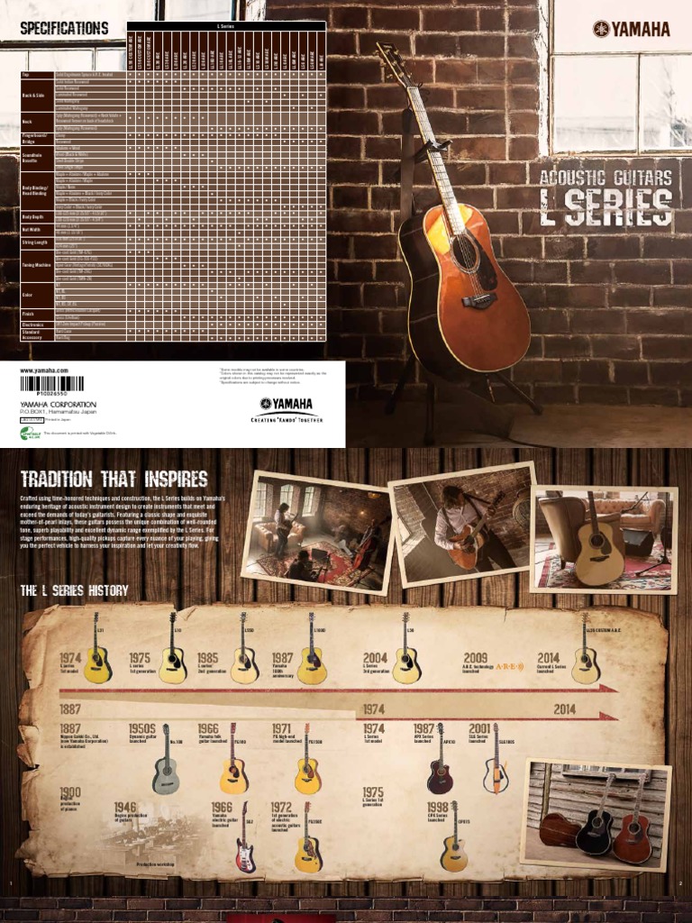 Brosur Gitar Yamaha | PDF | Guitars | String Instruments