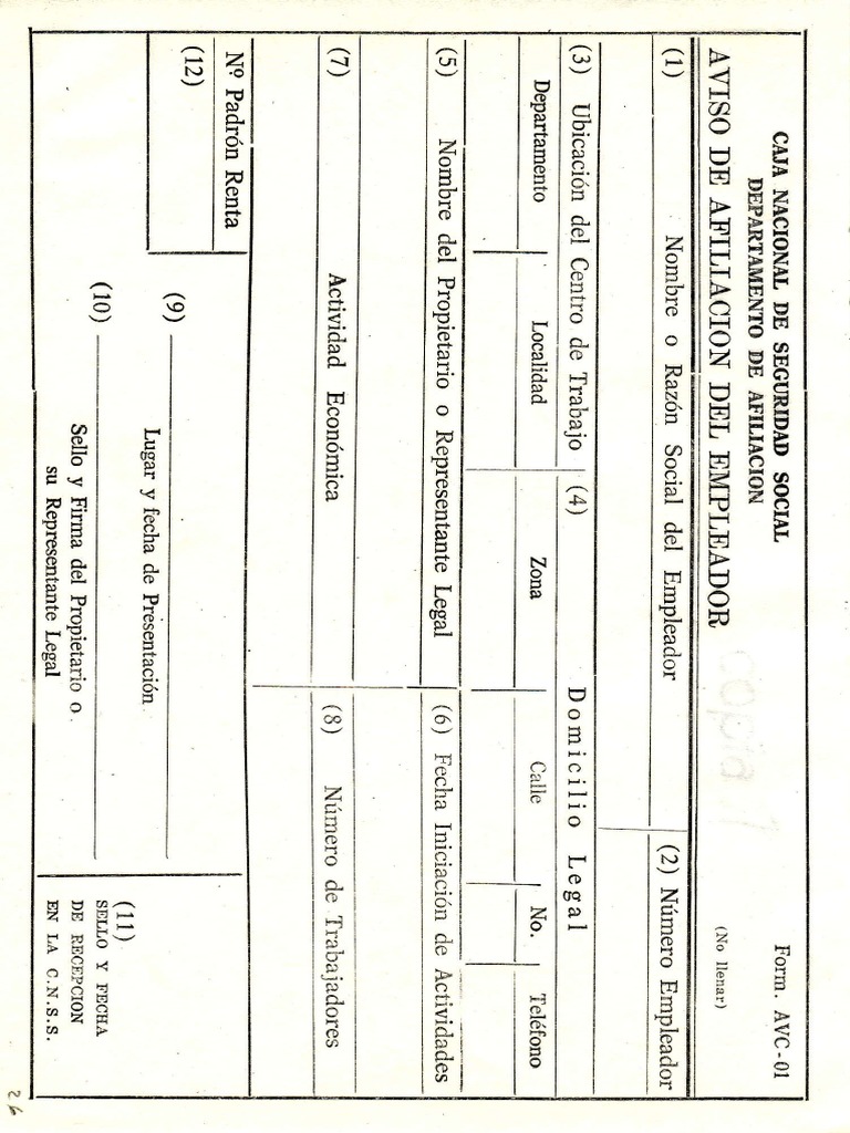 Formulario Avc - 04 y Carnet de Asugurado | PDF