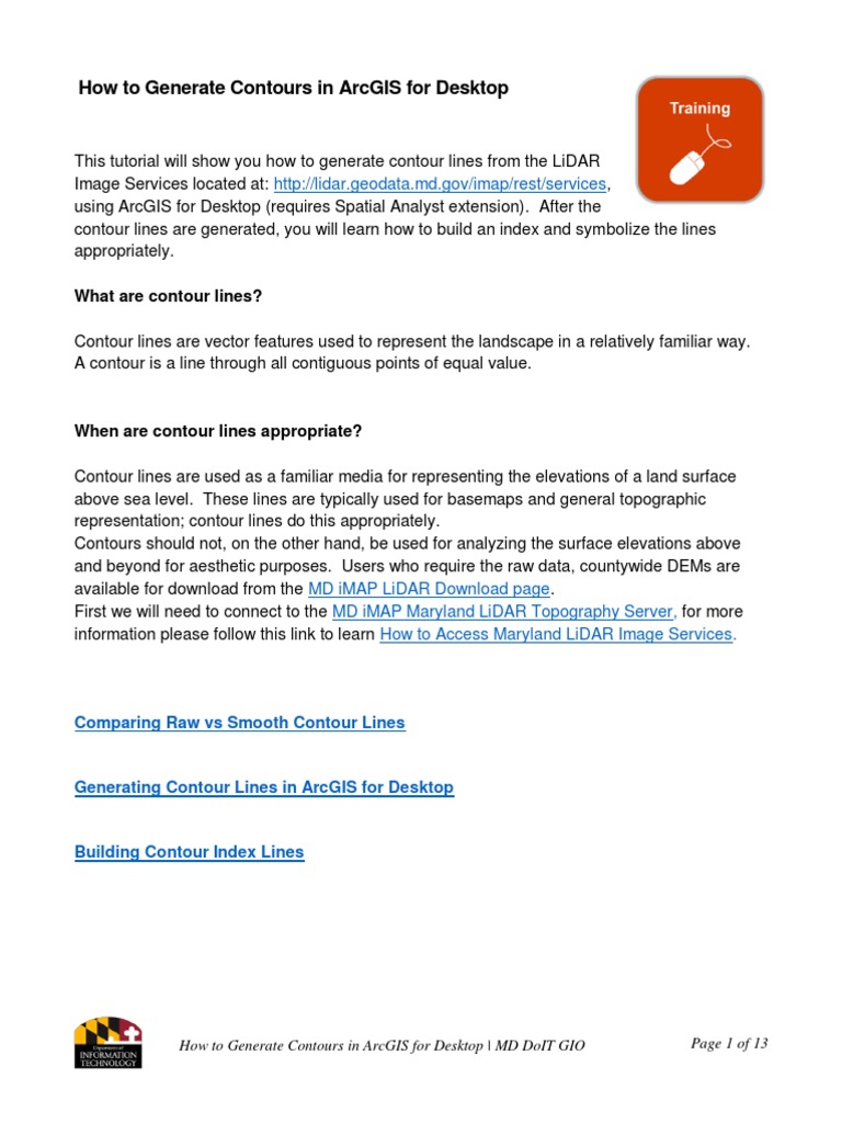How To Generate Contours in Arcgis For Desktop: What Are Contour Lines ...