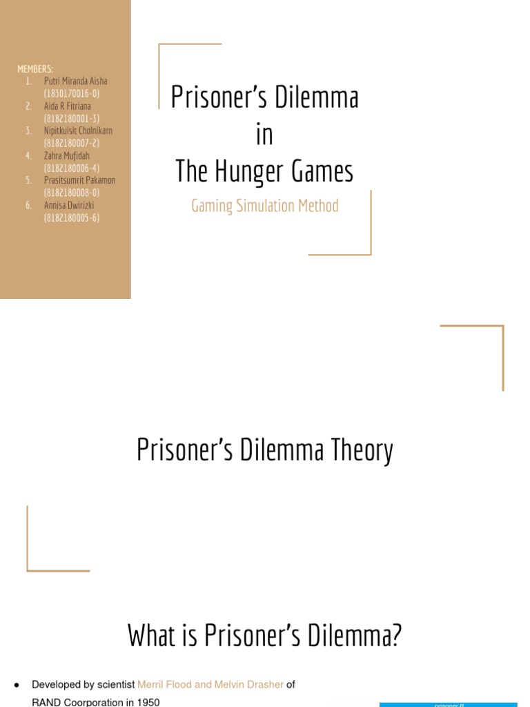Prisoner's Dilemma in The Hunger Games | PDF | Scientific Theories ...