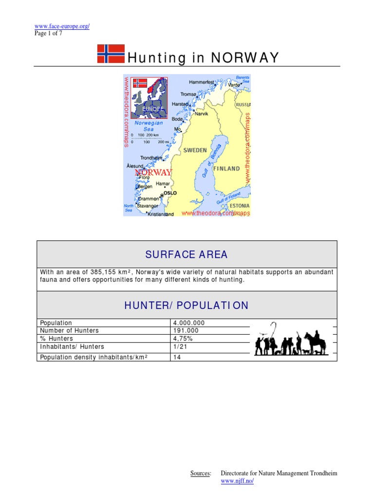 Hunting in NORWAY: Surface Area | PDF | Hunting | Firearms