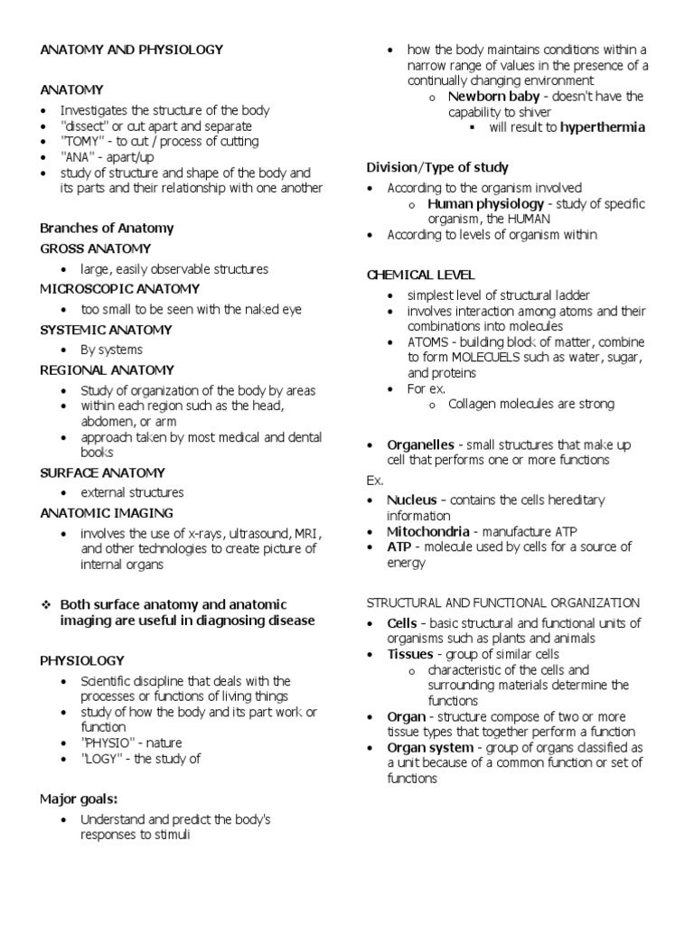 Anatomy and Physiology Notes | Anatomy | Homeostasis | Free 30-day ...