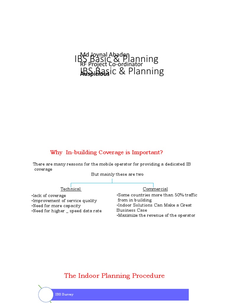 IBS Planning | PDF | Wireless | Computer Networking