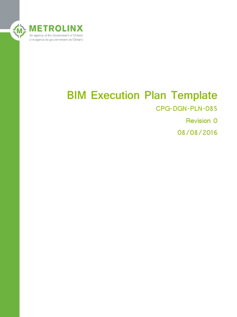 CPG BIM Execution Plan Template Guide | PDF | Building Information ...