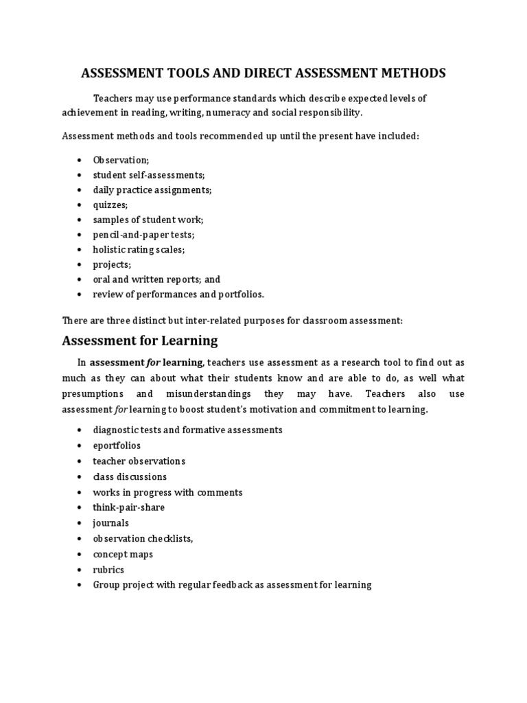 Assessment Tools | PDF | Educational Assessment | Test (Assessment)