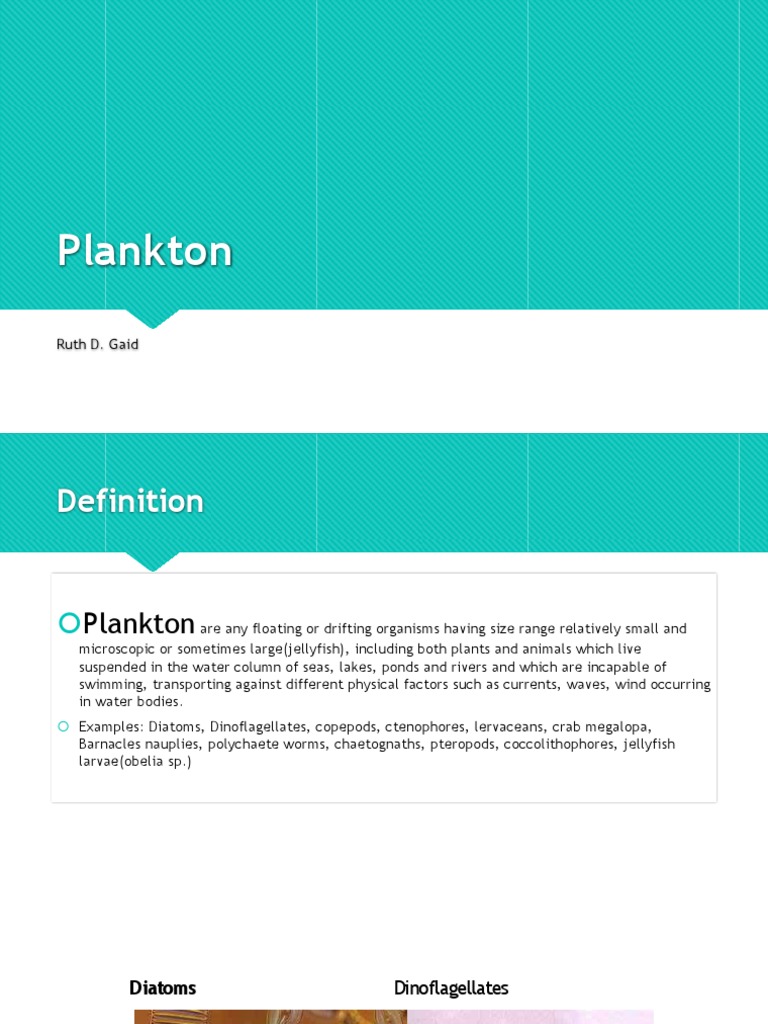 Plankton PPT For Surigao | PDF | Plankton | Buffer Solution