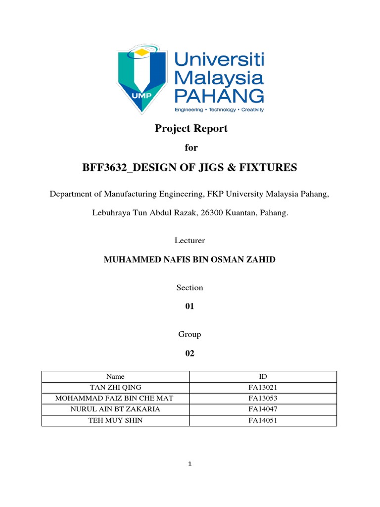 Final Jigs Fixture Report | PDF | Machining | Tools