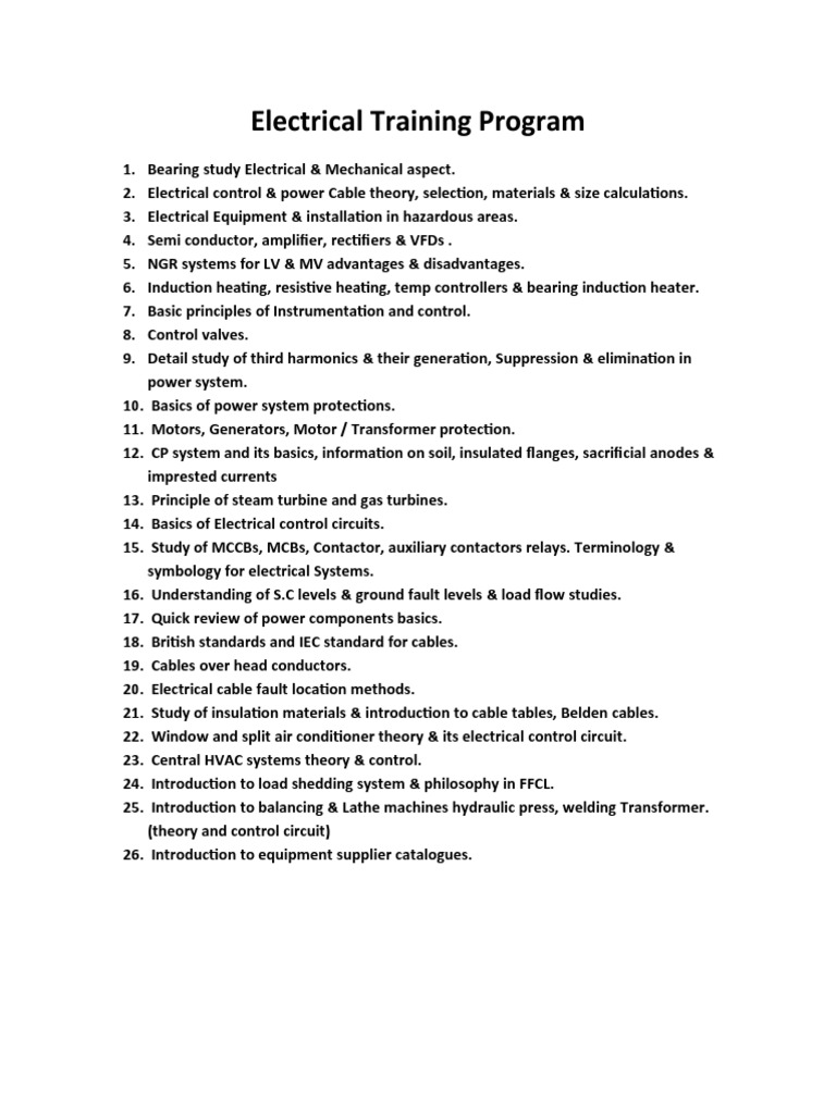 Comprehensive Electrical Training Guide | PDF | Science & Mathematics ...