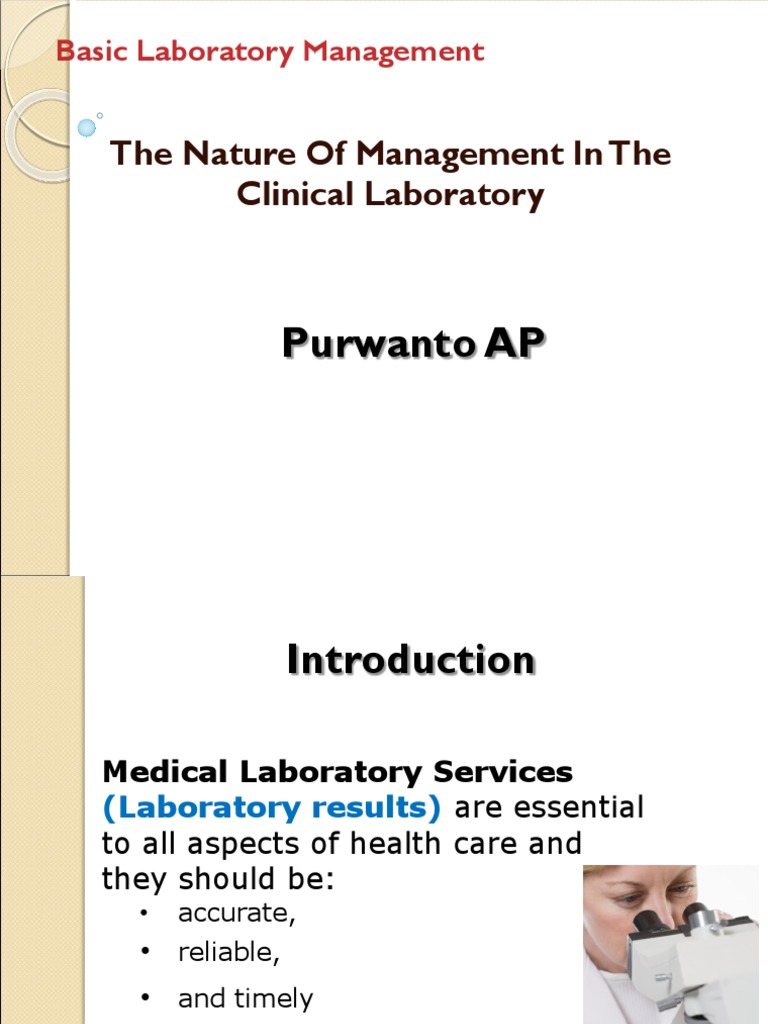 Clinical Laboratory Management Essentials | PDF | Medical Laboratory ...