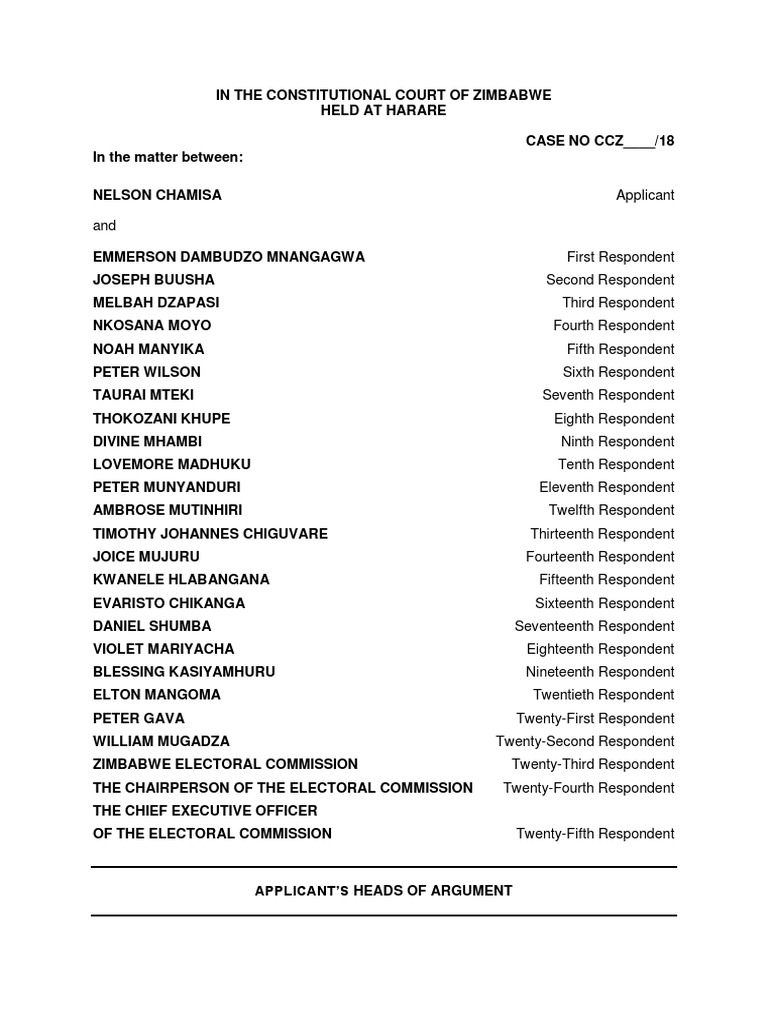 Olympus Heads - Advocate Thabani Mpofu | PDF | Elections | Constitution