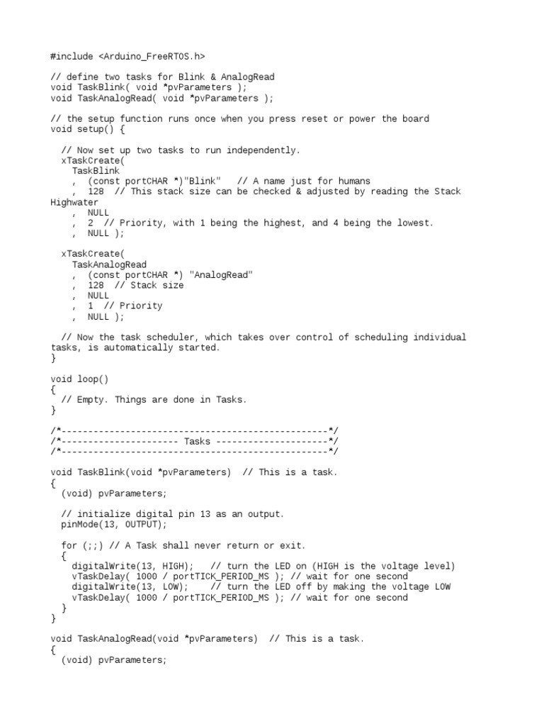 Arduino RTOS | PDF | Electronic Circuits | Computer Architecture