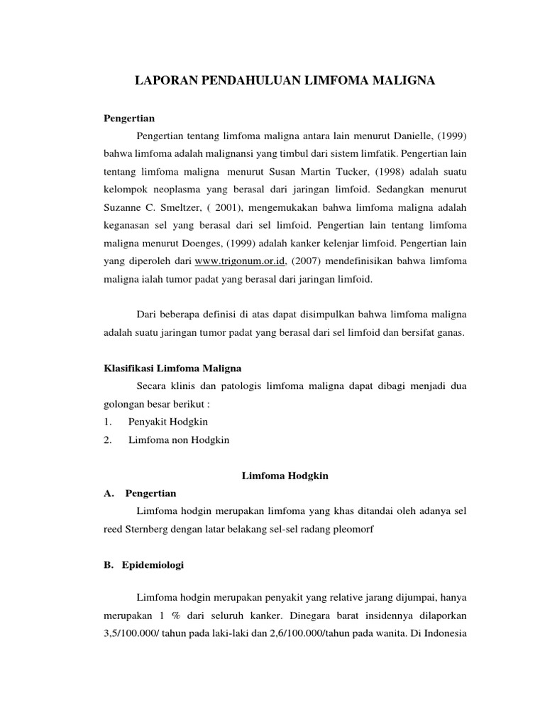 Askep Limfoma Maligna | PDF