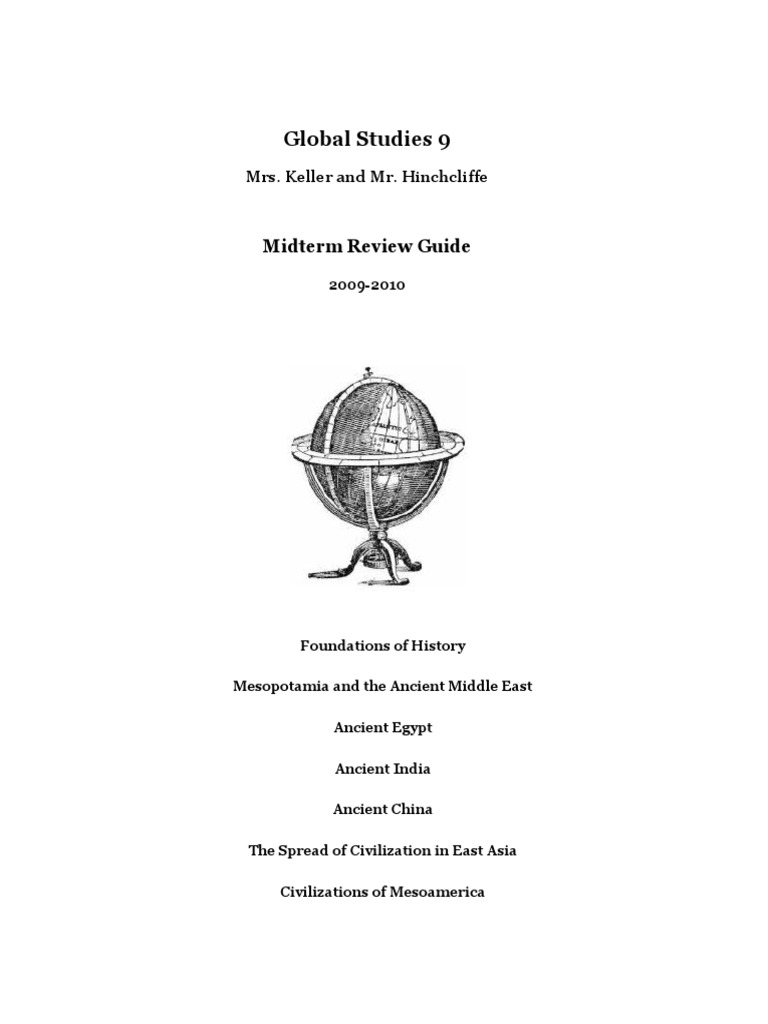 Global Studies 9: Midterm Review Guide | PDF | Ancient Egypt | Sumer