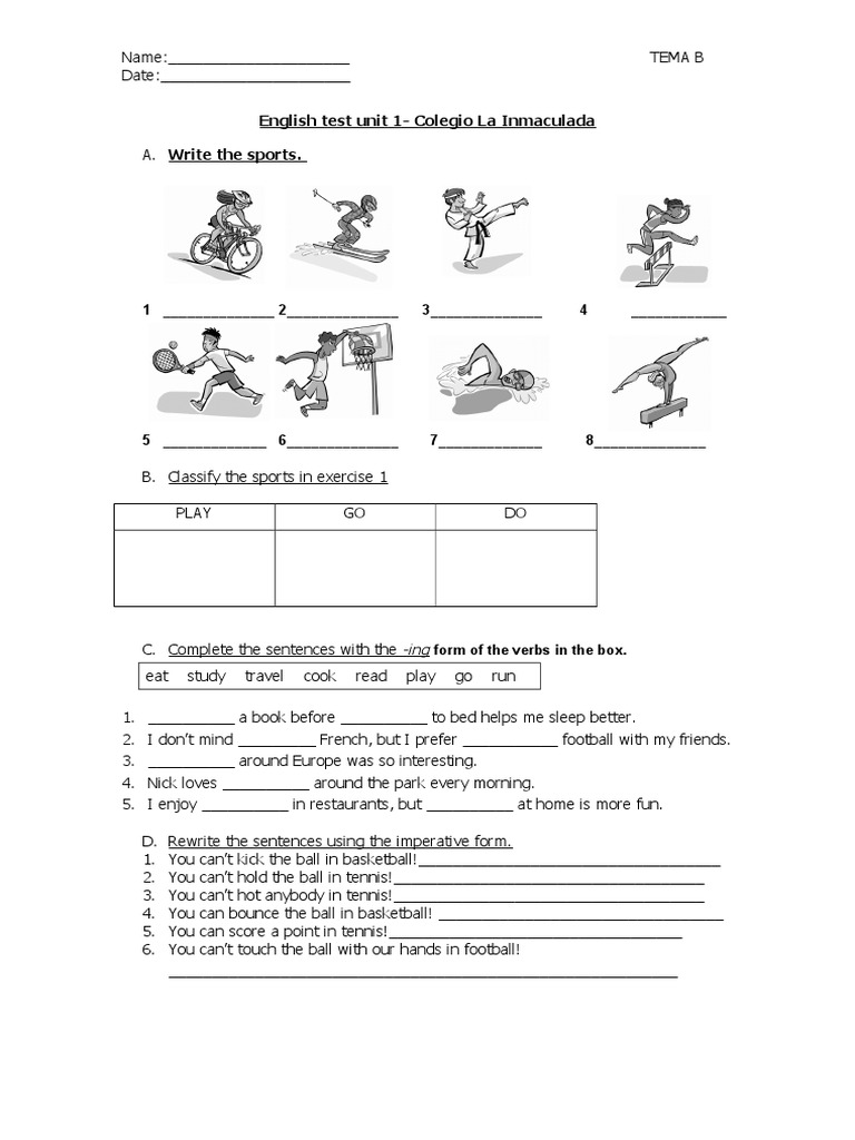 Sports | PDF | Grammar | Languages