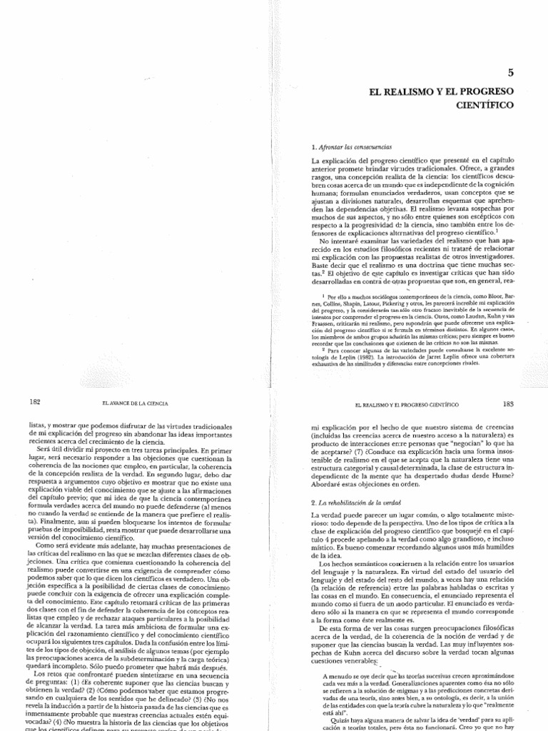 Kitcher El Avance de La Ciencia | PDF