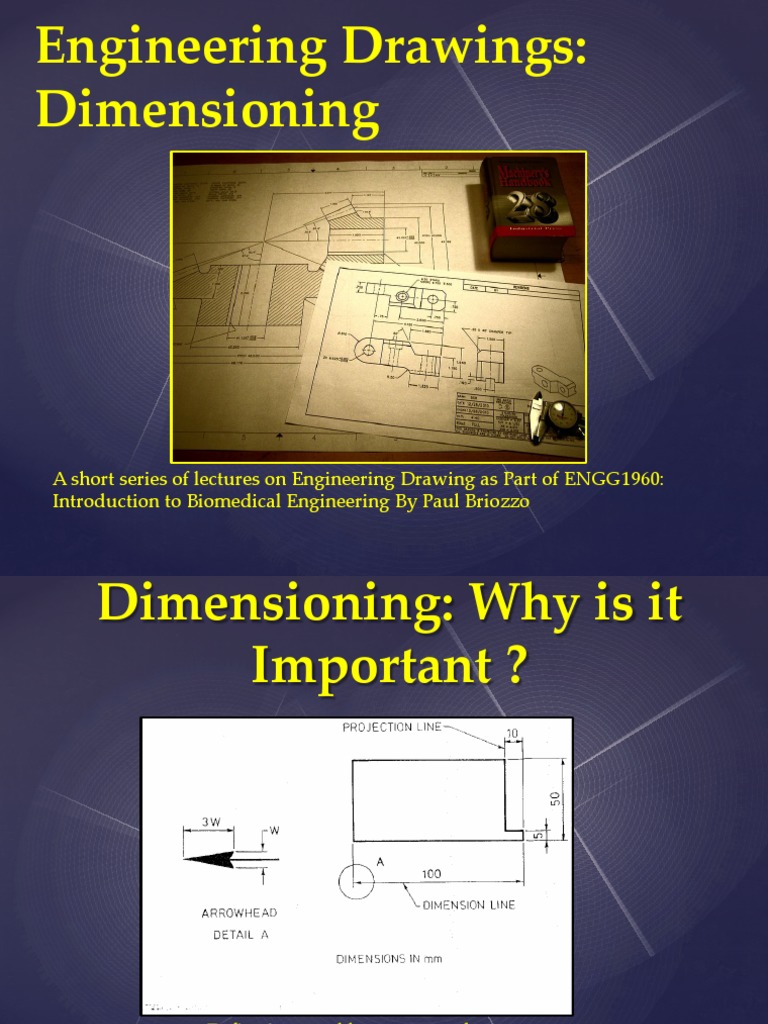 Engineering Drawing Dimensioning | PDF | Cognition | Engineering