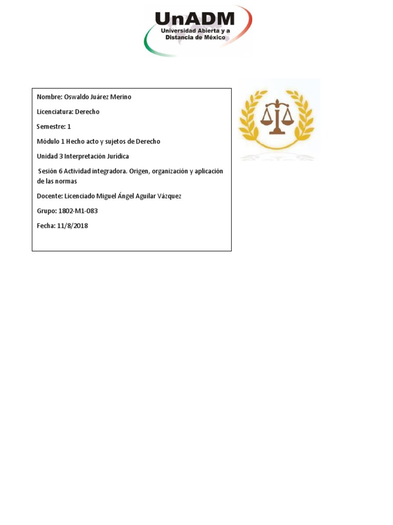 M1 U3 S6 Ojsm | PDF | Legislación | Constitución