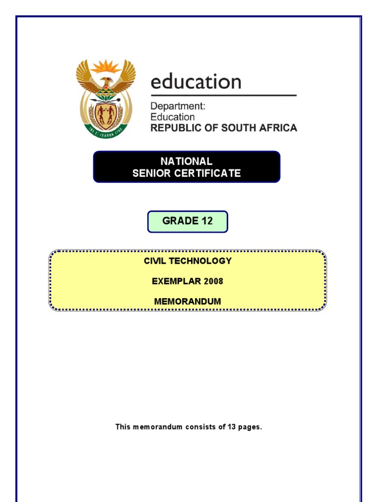 Civil Technology Memo Eng | PDF | Septic Tank | Bending