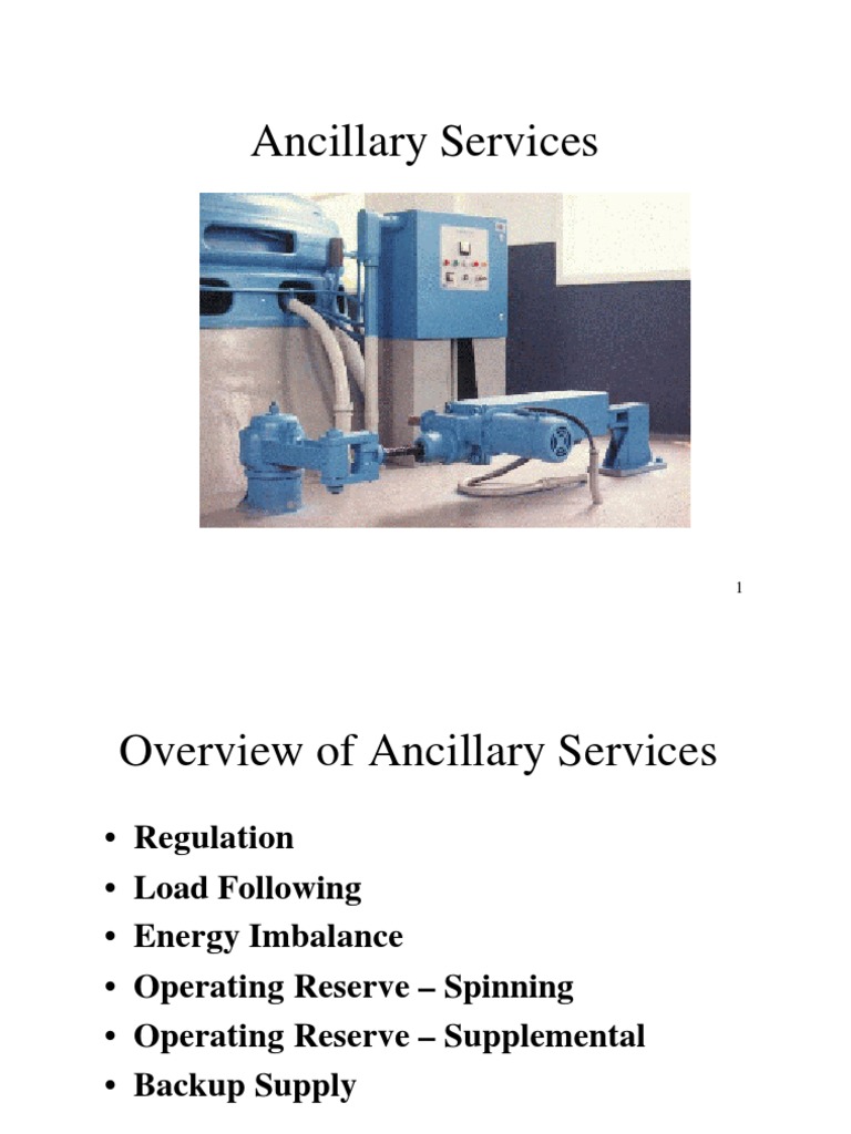 Ancillary Services Notes | Electric Power Transmission | Ac Power
